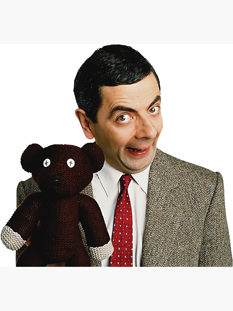 "Mr. Bean with teddy bear ROWAN ATKINSON " Art Print for Sale by ...