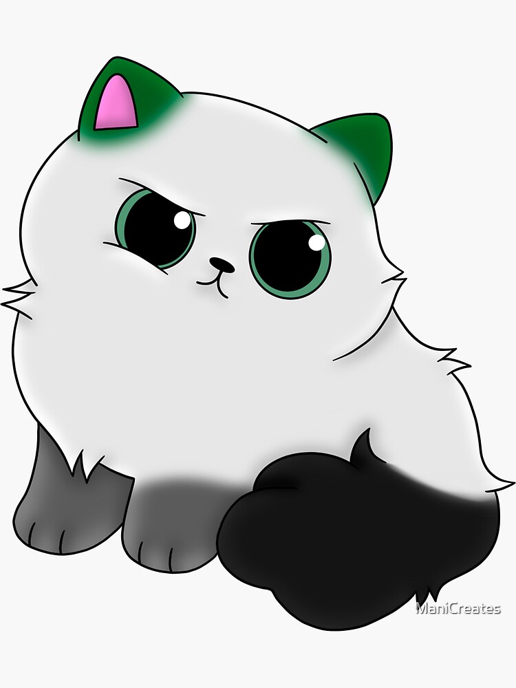 "Aromantic pride flag cat" Sticker for Sale by ManiCreates | Redbubble