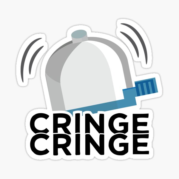 "Cringe Button Bicycle Bell Meme Cringe Alert" Sticker for Sale by ...