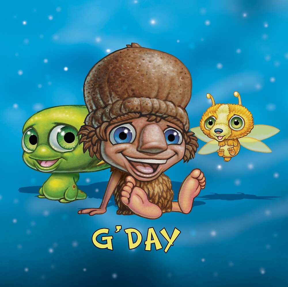 "Kip and Pip G'day Background" by Mythic Australia | Redbubble