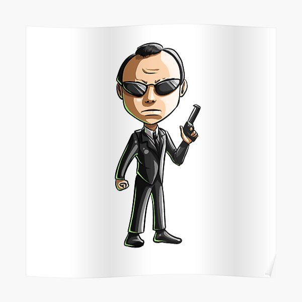 "Chibi Agent Smith - Matrix" Poster for Sale by aziliart | Redbubble