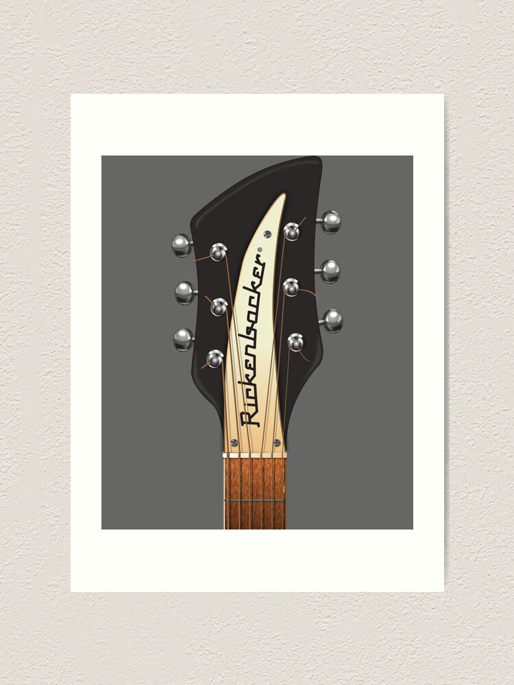 "GUITAR HEADSTOCK ART - RICKENBACKER Classic" Art Print for Sale by ...