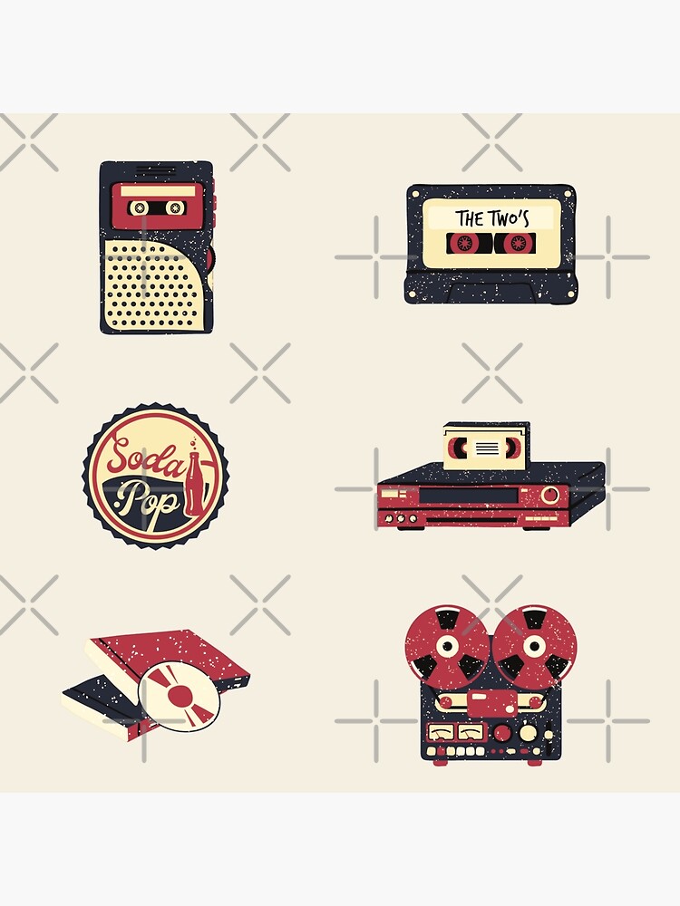 "analog studio vhs film sticker pack" Poster for Sale by renmei-studios ...