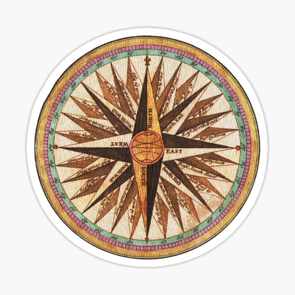 "Vintage Compass" Sticker for Sale by MegTinkers | Redbubble