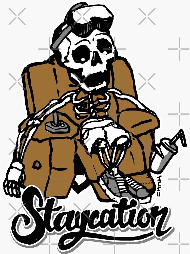 "Zoned Out Couch Geek #RBSTAYCAY" Sticker for Sale by sketchNkustom ...