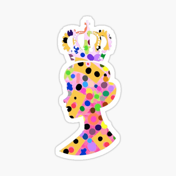 "Modern Art Queenie" Sticker by GasconyPassion | Redbubble