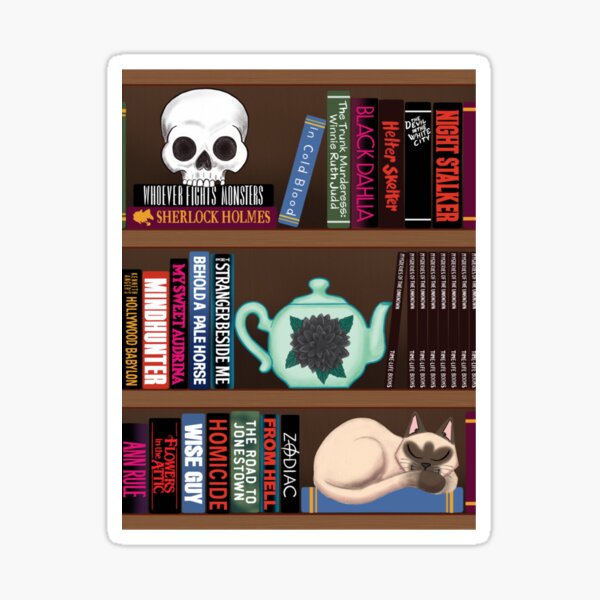 "Murderino Book Club" Sticker for Sale by BorisKlaiman | Redbubble