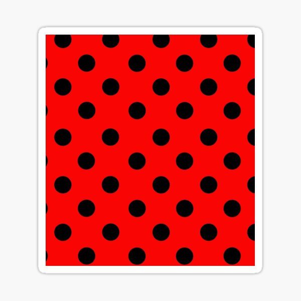 "Red and Black polka dots Ladybug Pattern Halloween Outfit" Sticker for ...