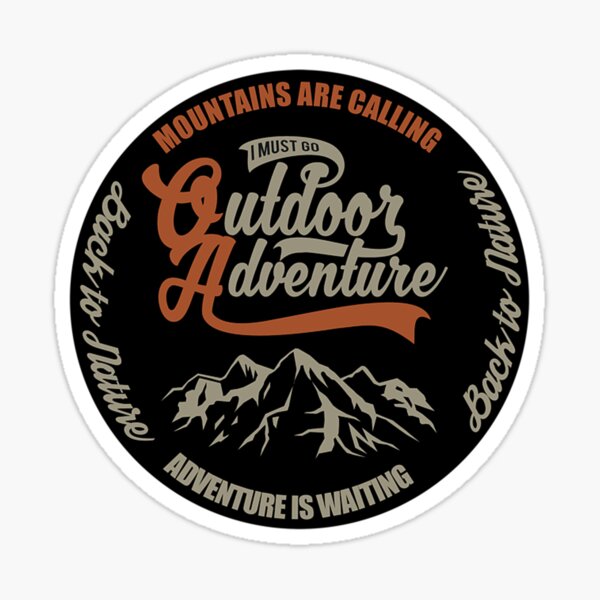 "outdoor adventure" Sticker for Sale by Frazierartic | Redbubble