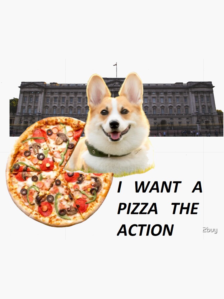 "Corgi pizza jubilee Buckingham palace" Sticker for Sale by 2buy ...