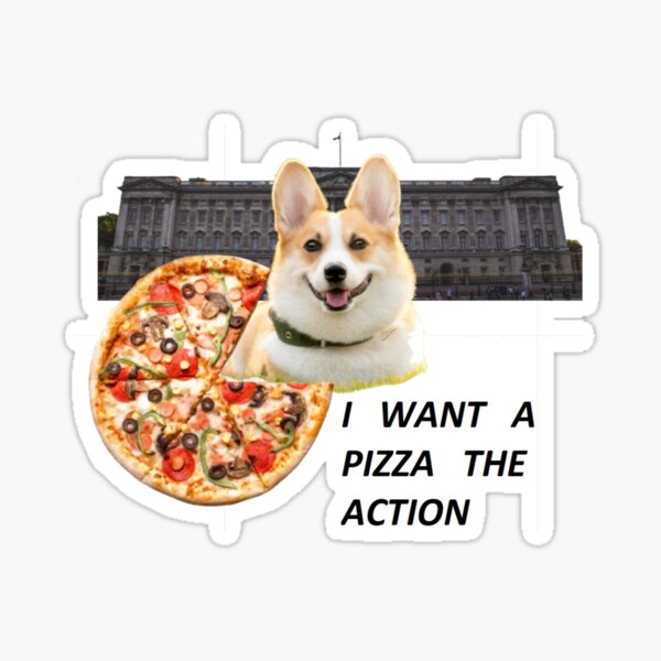 "Corgi pizza jubilee Buckingham palace" Sticker for Sale by 2buy ...