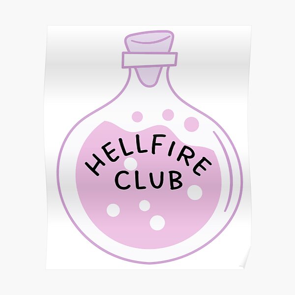 "Hellfire club, pink bottle" Poster for Sale by Janas132 | Redbubble