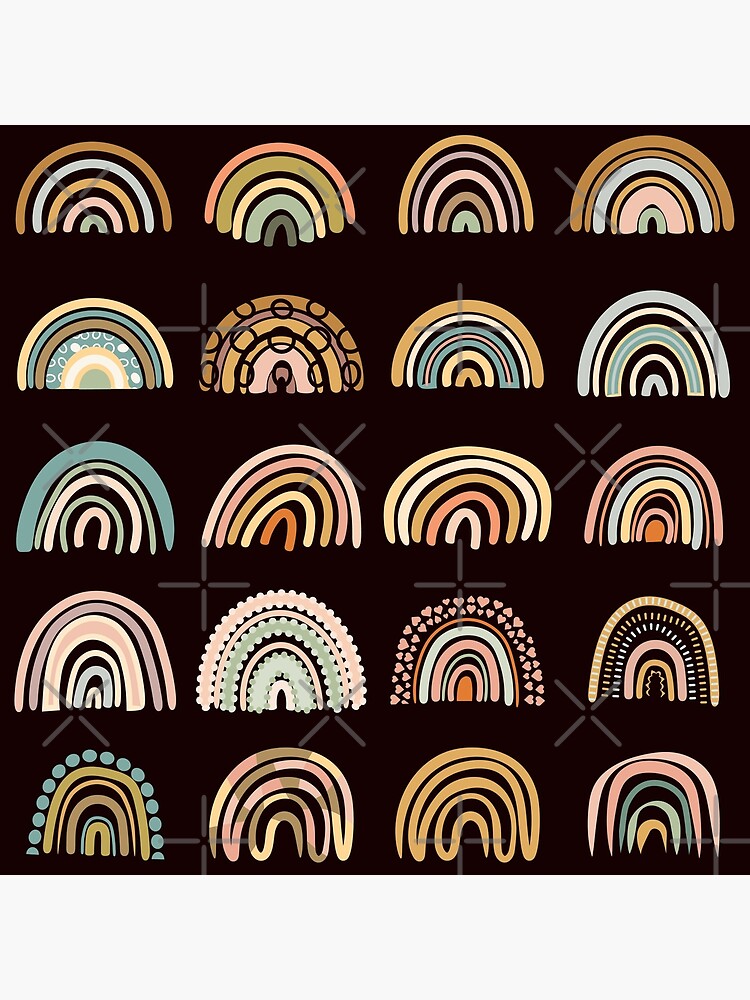 "Boho Rainbow, Bohemian style" Poster for Sale by hadkhanong | Redbubble