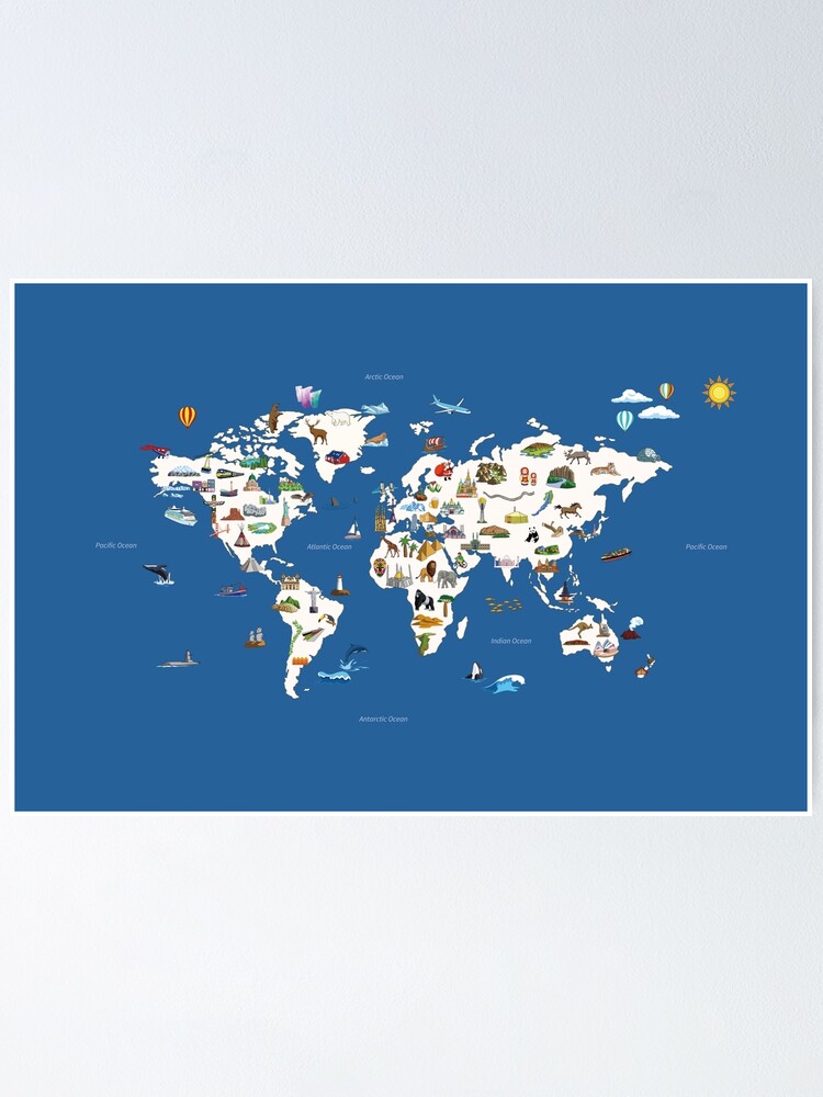 "World Travel Map" Poster for Sale by birthflower | Redbubble