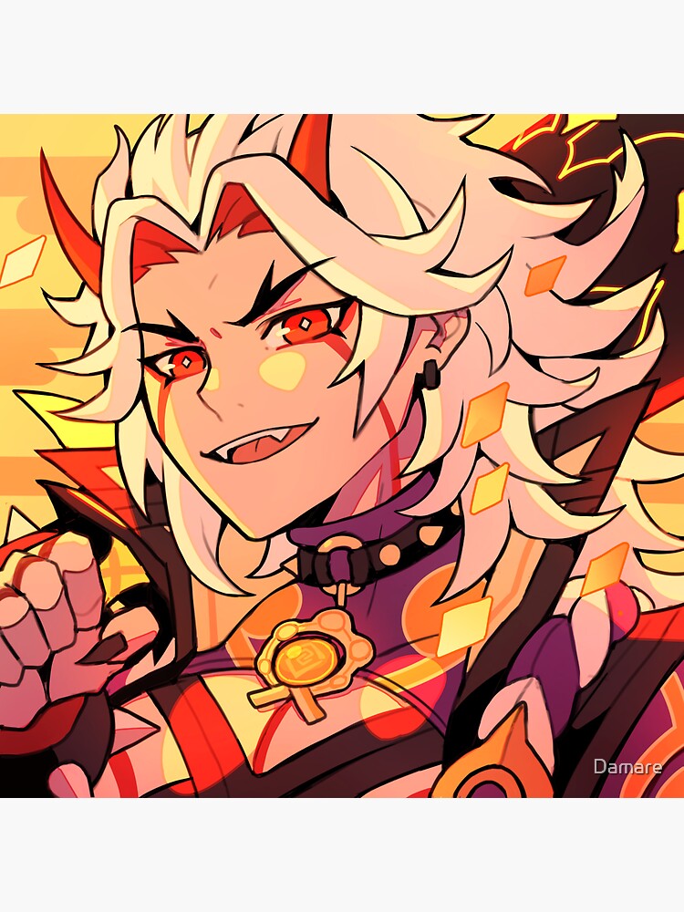 "Arataki Itto" Sticker for Sale by damare | Redbubble