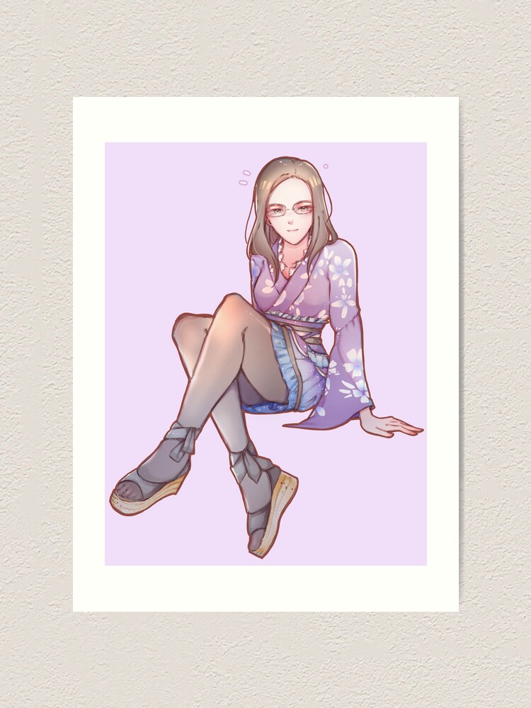 Jordan Anime Waifu Pin Up Art Print For Sale By Sovereignangel Redbubble