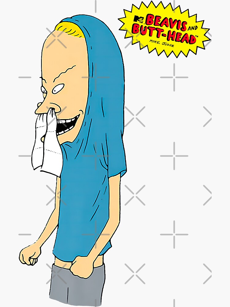 "Beavis and Butt-Head Toilet Paper For Cornholio" Sticker for Sale by ...