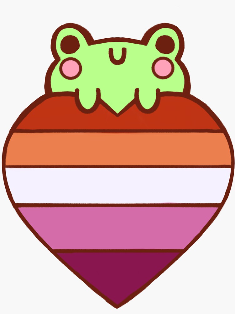 "Cute Pride Lesbian Frog" Sticker for Sale by Whittington | Redbubble