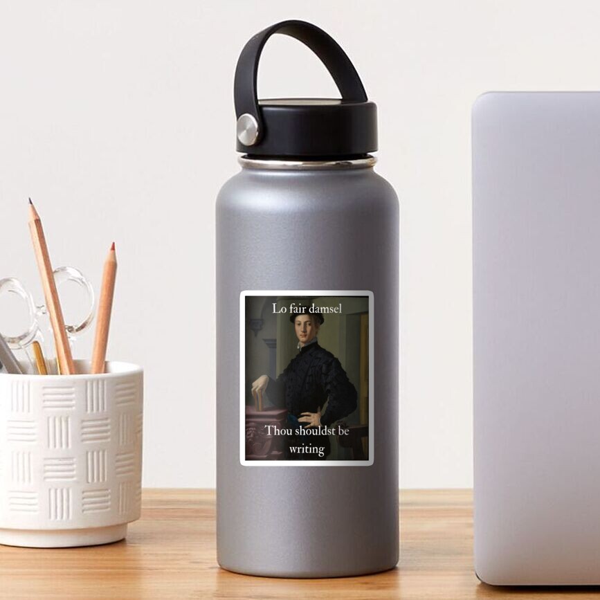 "Hey girl you should be writing" Sticker for Sale by LikaStudio | Redbubble