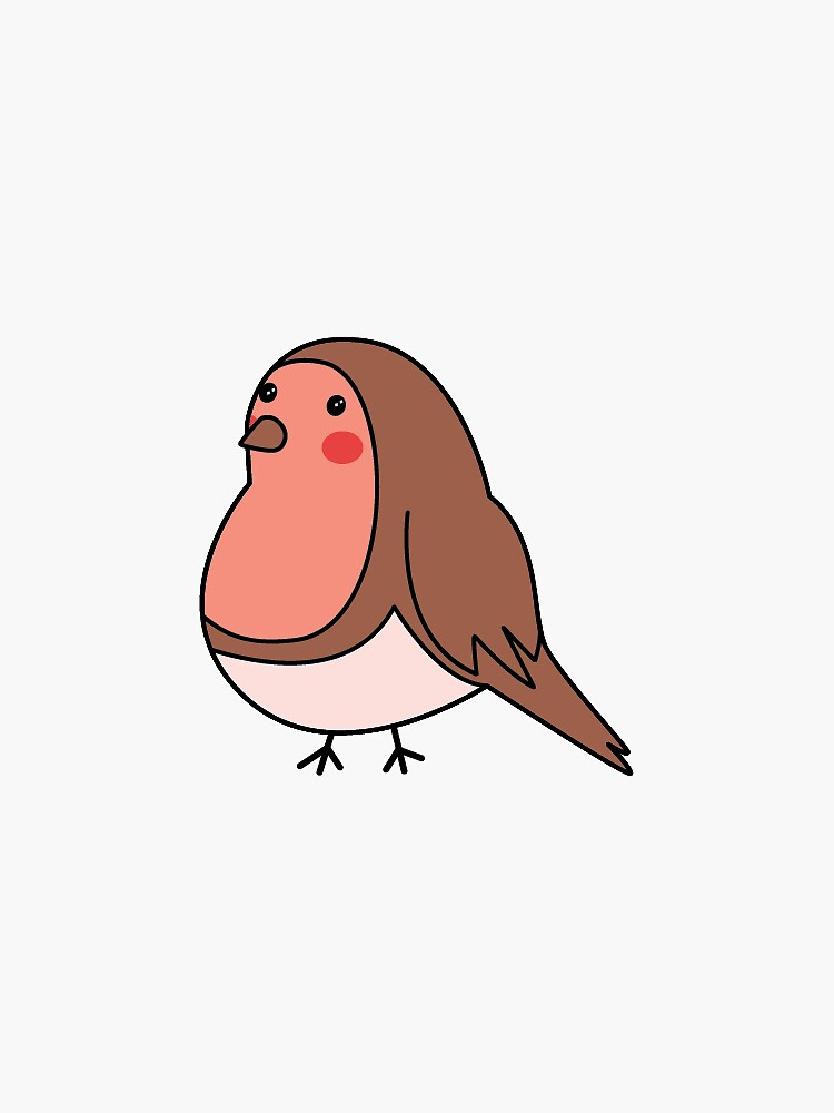 "Cute chubby robin" Sticker for Sale by ZJOCreative | Redbubble