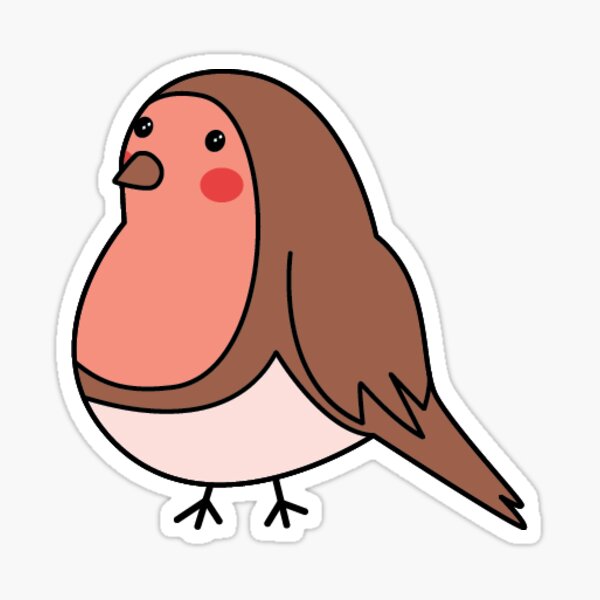 "Cute chubby robin" Sticker for Sale by ZJOCreative | Redbubble