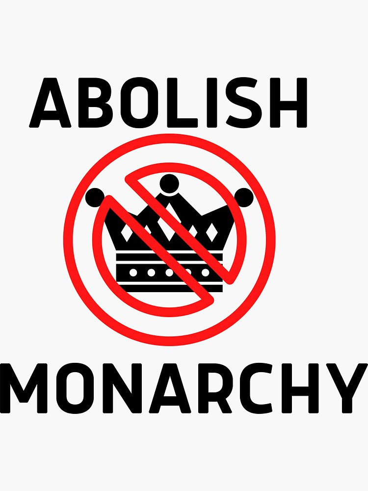 "anti monarchy anti monarchy anti monarchy anti monarchy" Sticker for ...