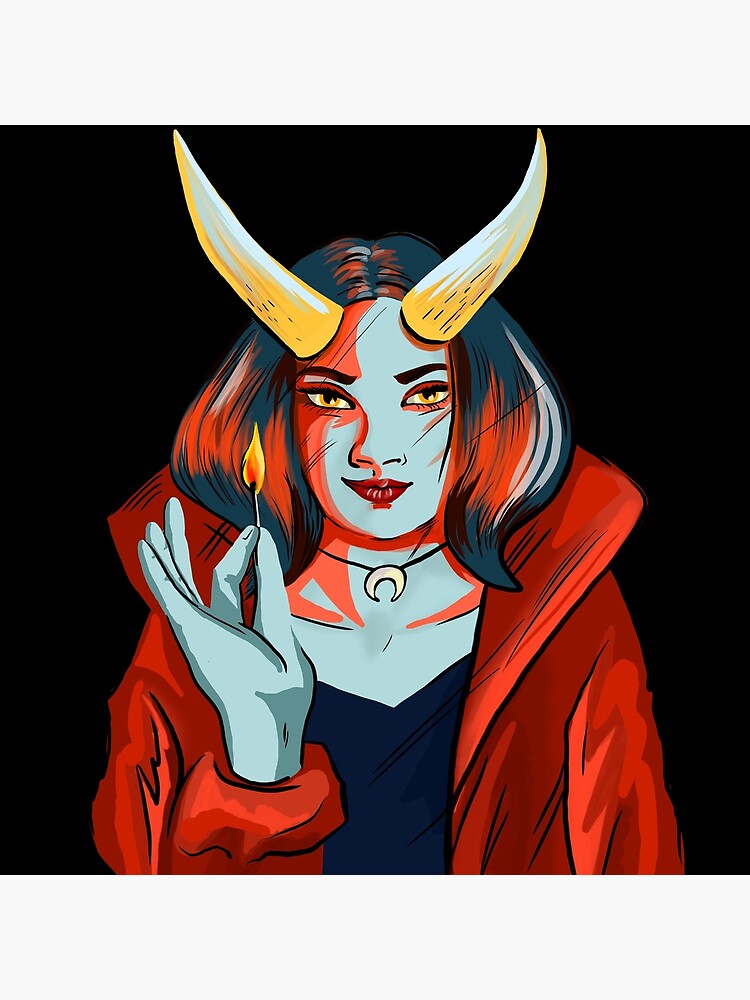 Devil Girl In Red Poster For Sale By Arctia Redbubble