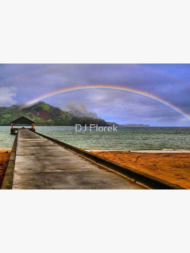 "Hanalei Bay Pier" Sticker by djphoto | Redbubble