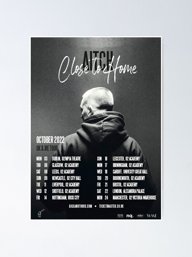 "Aitch Announces Close To Home Tour 2022" Poster for Sale by Sandrafish ...