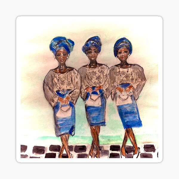 "Yoruba style queens by Laura Ologbenla" Sticker for Sale by theoluca ...
