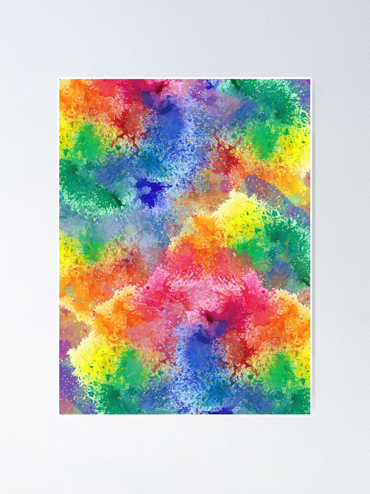 "Rainbow Color Splash " Poster for Sale by catchyology | Redbubble