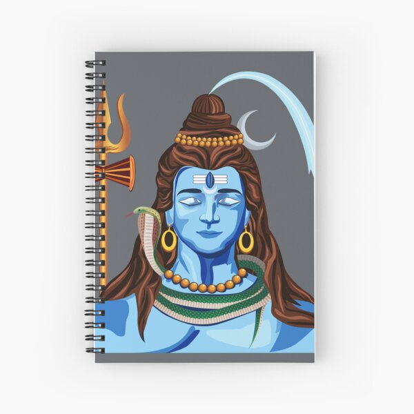 "Maha Shivratri Lord Shiva Hindu God" Spiral Notebook for Sale by ...