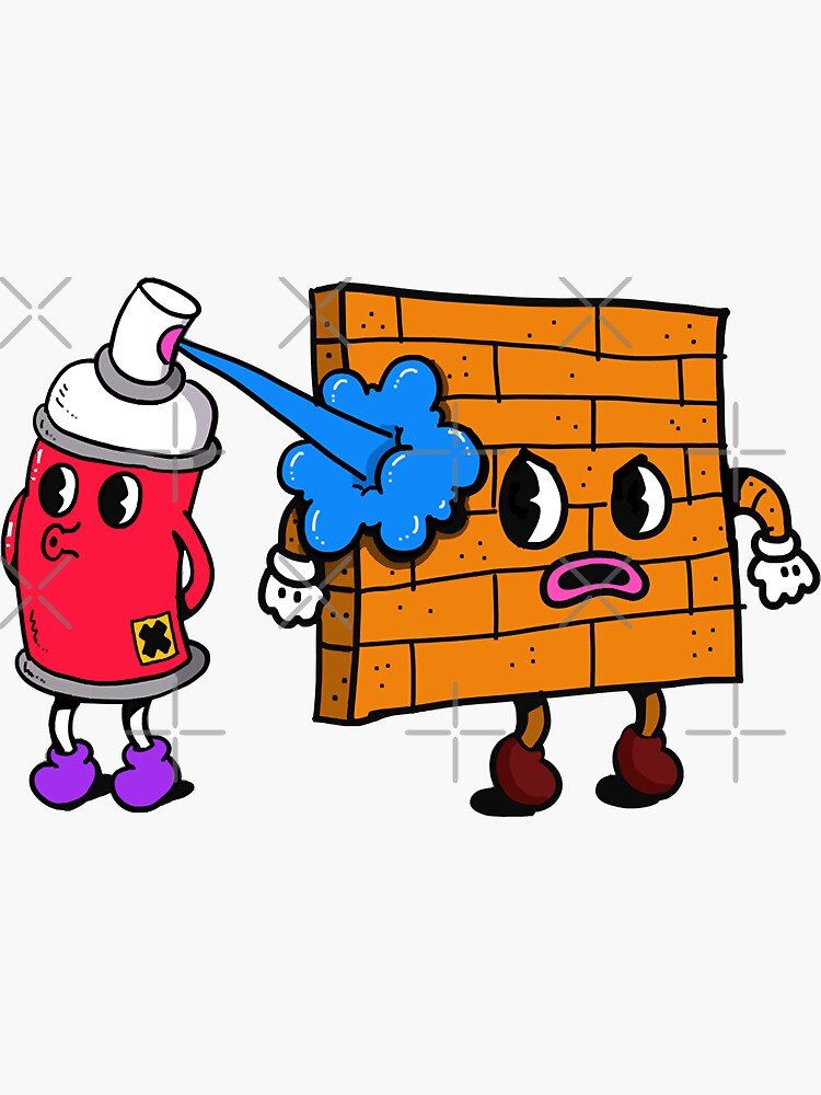 "Strong Running And Shooting Style Humor Spray Vs Wall Gift For ...