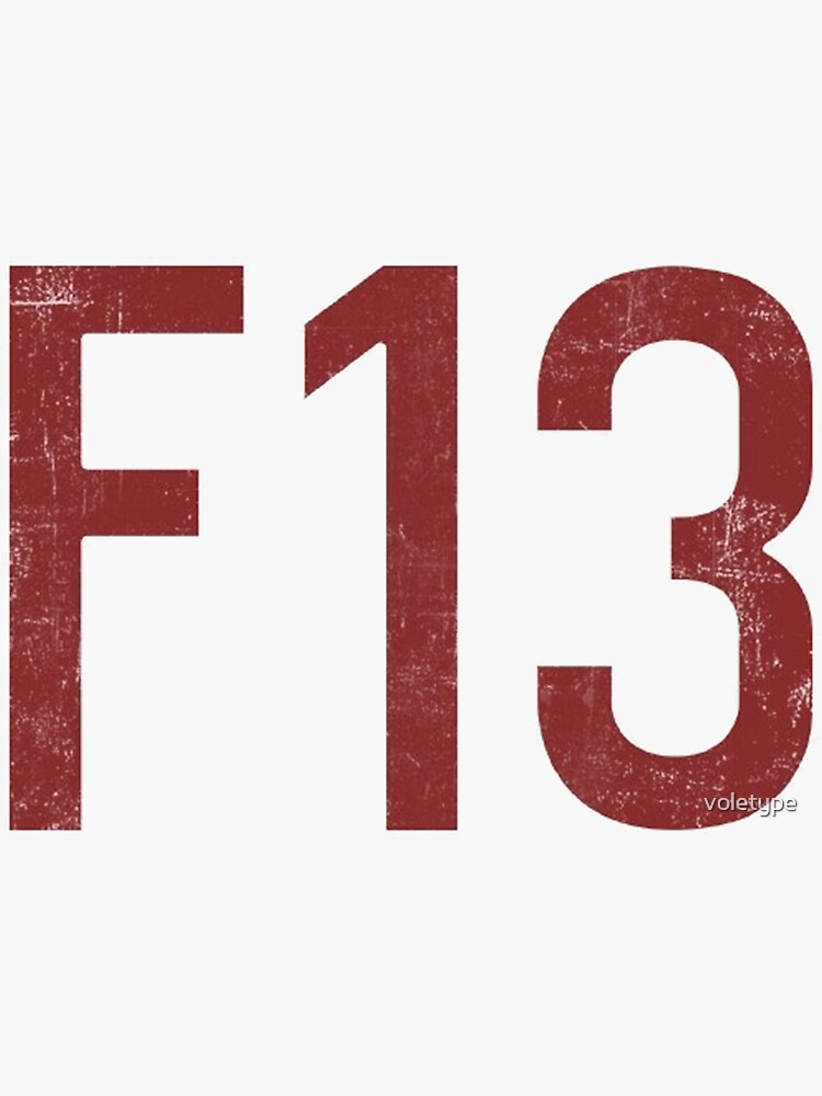 "F13 - Emblem" Sticker for Sale by voletype | Redbubble