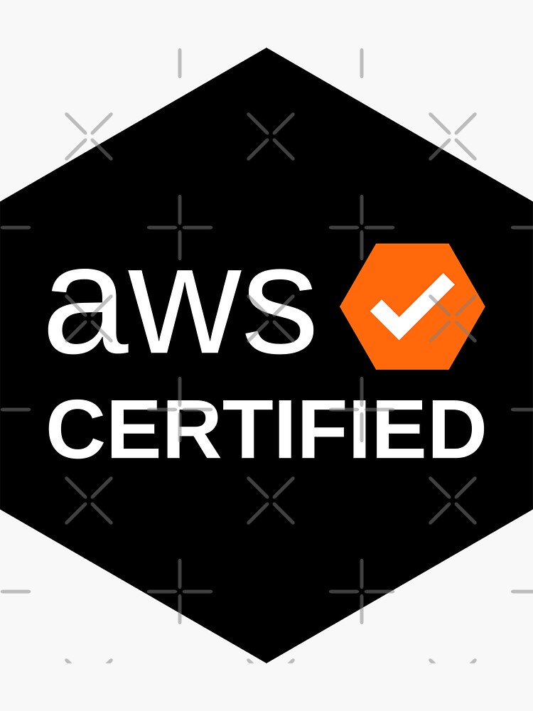 "AWS Certified Black" Sticker for Sale by tshirtsandme | Redbubble