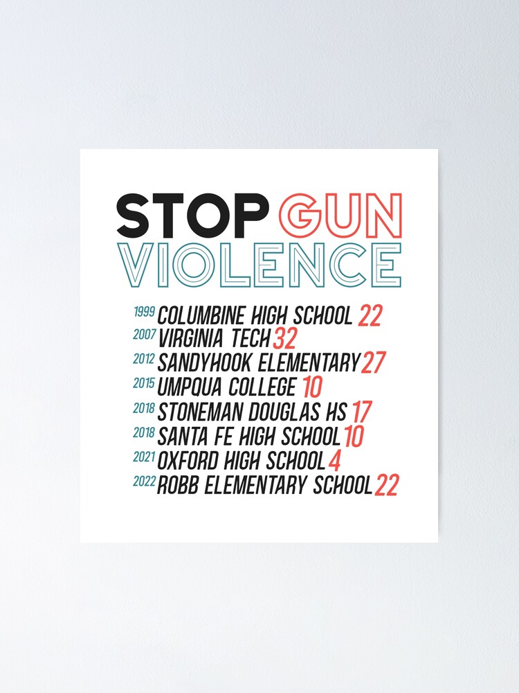 "Stop Gun Violence Protect Students Schools" Poster by VictoriaLiner ...
