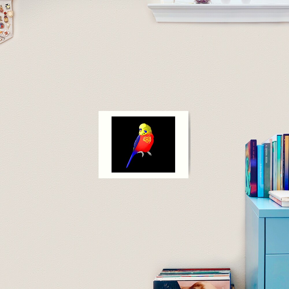 "Polyam Pride Budgie (Infinity Heart Flag)" Art Print for Sale by ...