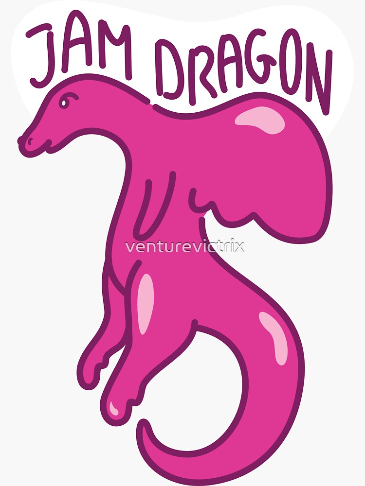"Jam Dragon" Sticker for Sale by venturevictrix | Redbubble