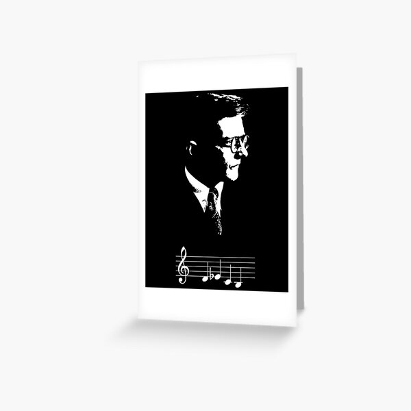 "Dmitri Shostakovich Dsch Motif Musical Notes, Trending" Greeting Card ...