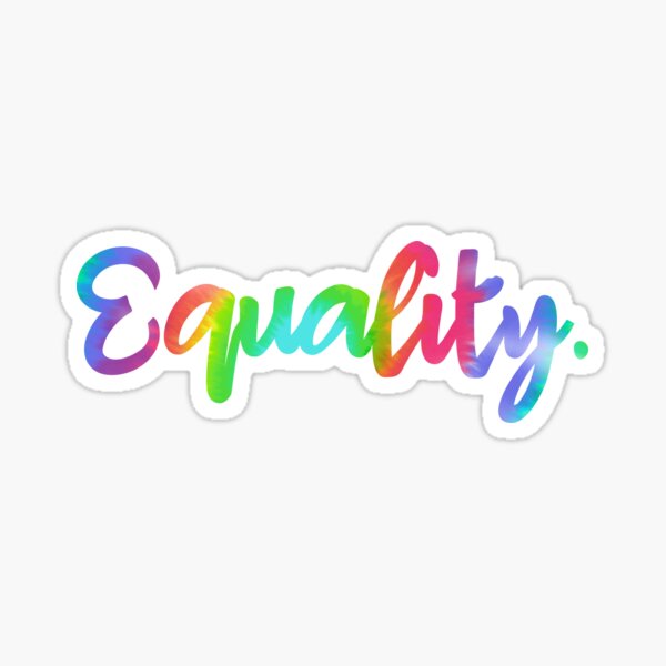 "Equality Tie Dye Print for LGBTQ Pride Month" Sticker for Sale by ...