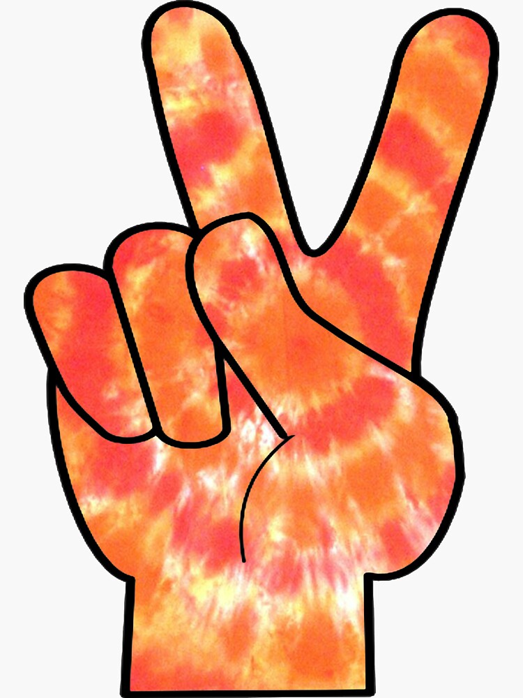 "Orange Tie Dye Peace Sign" Sticker for Sale by ndonato1 | Redbubble