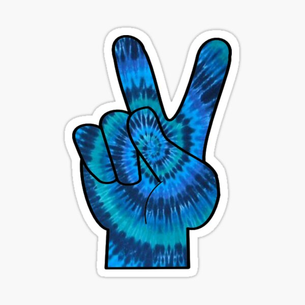 "Blue Tie Dye Peace Sign" Sticker for Sale by ndonato1 | Redbubble