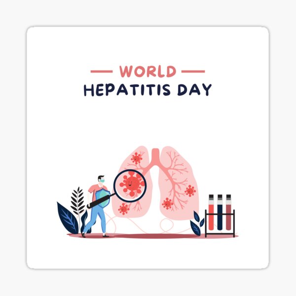 "World hepatitis day" Sticker for Sale by Jaadueekala | Redbubble