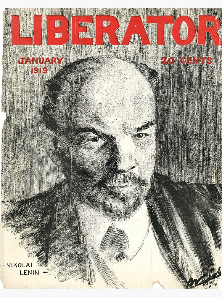 "The Liberator - Nikolai Lenin Cover, January 1919" Sticker for Sale by ...