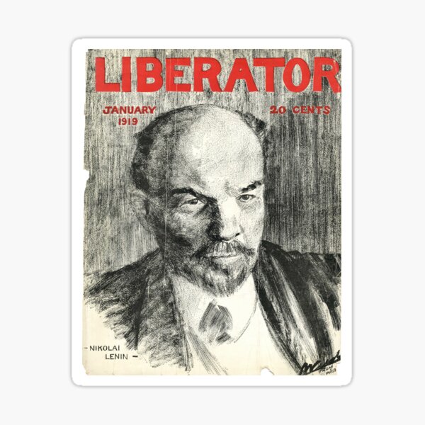 "The Liberator - Nikolai Lenin Cover, January 1919" Sticker for Sale by ...