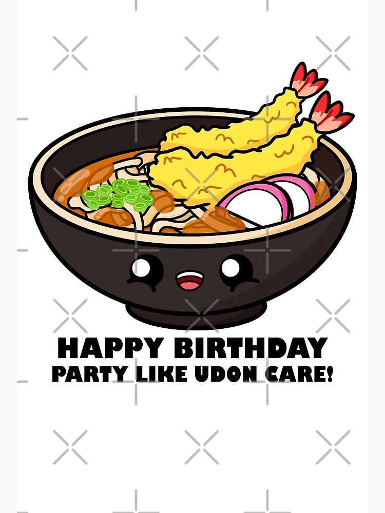"Cute Cartoon Udon || Noodles || Kawaii" Poster for Sale by ...