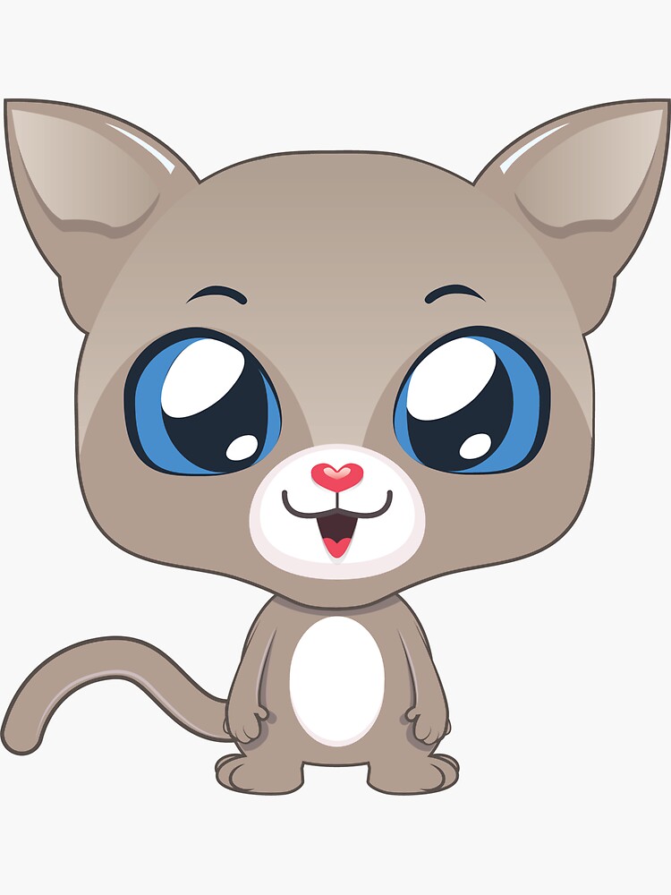 "Happy Kitten Imogi" Sticker for Sale by iPOPit | Redbubble