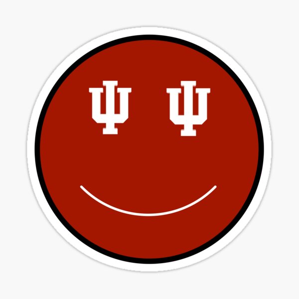 "indiana smiley face" Sticker by kaileebreezy21 | Redbubble