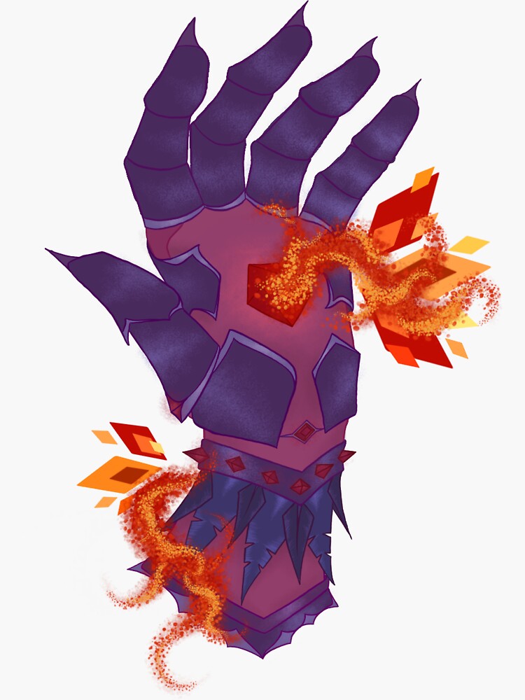 "Phoenix Fire Gauntlet " Sticker for Sale by Dislexicdragon | Redbubble