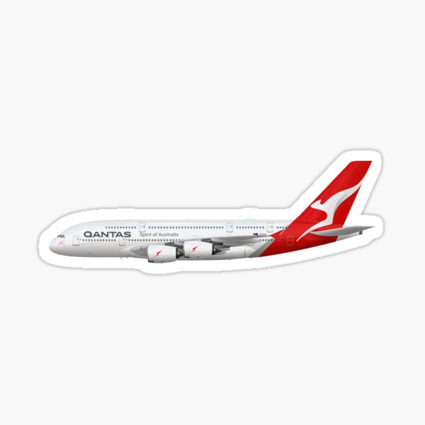 "Qantas Airways Airbus A380-800" Sticker for Sale by Sigmaavia | Redbubble